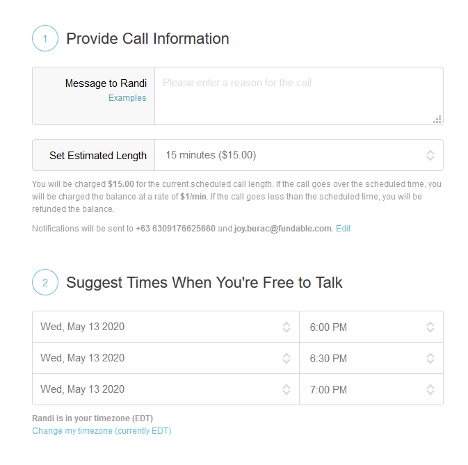 How do I make a call request?